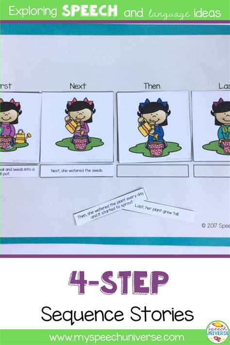 Four Step Sequence Stories Retell And Wh Questions Language Therapy
