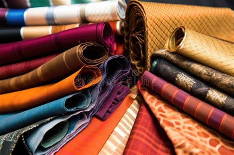 Fabrics And Textile Samples For Suit Making Stock Illustration