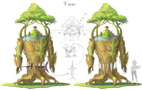 ArtStation Giant Tree Elena Ilicheva Personnage Tronc