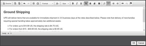 oracle commerce platform working with html editors