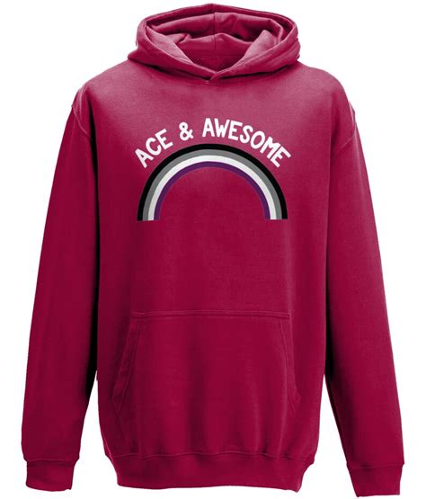 Asexual Pride Hoodie Ace And Awesome Ace Pride Lgbtq Etsy