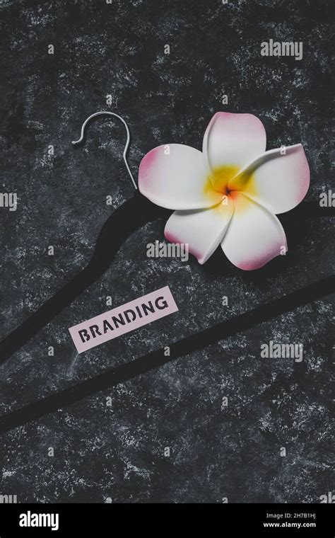 Fashion Industry And Shopping Trends Concept Velvet Clothes Hanger On Black Background With