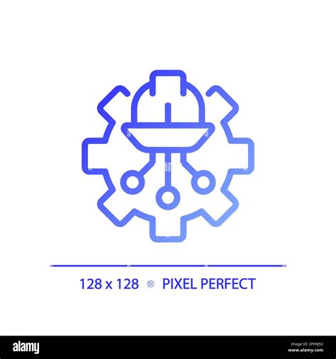 Stem In Engineering Pixel Perfect Gradient Linear Vector Icon Stock