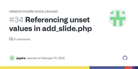 referencing unset values in add slide php · issue 34 · catalyst moodle block carousel · github
