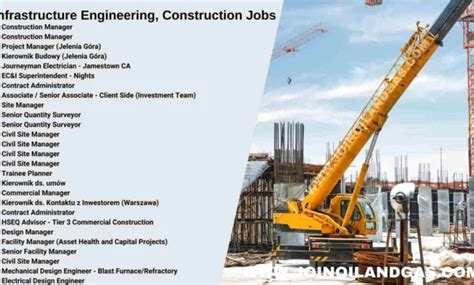 Infrastructure Engineering Construction Jobs