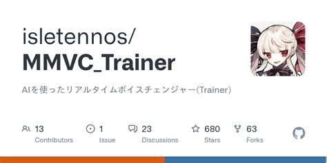 mmvc trainer 00 clone repo ipynb at main · isletennos mmvc trainer · github