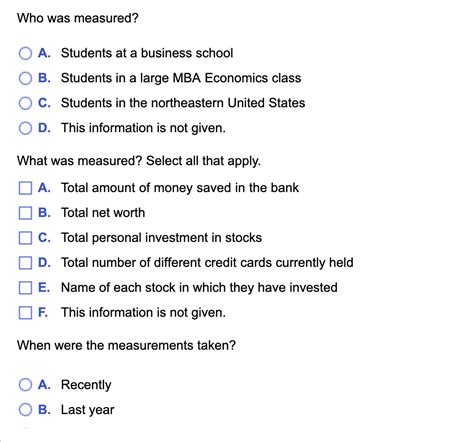 Solved For The Following Description Of Data Identify The Chegg