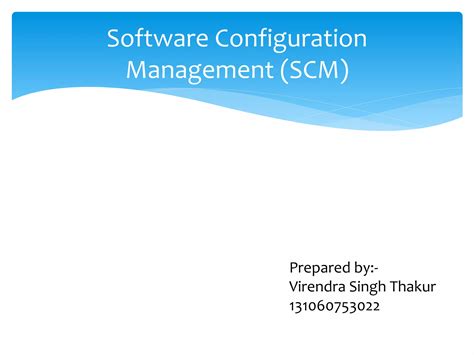 Software Configuration Management Pptx Technology And Computing