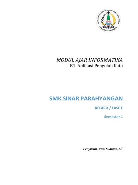 Modul Ajar Informatika B1 Pdf