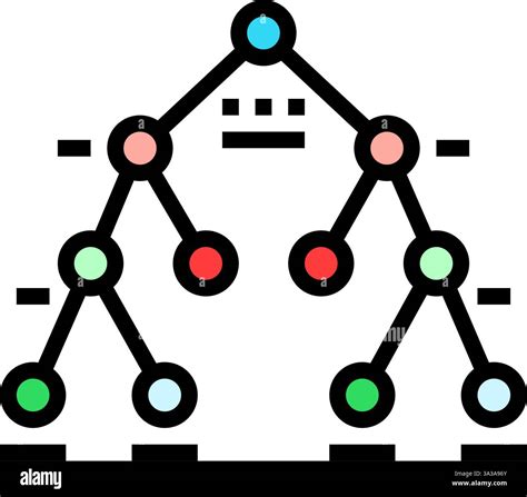 Decision Tree Machine Learning Color Icon Vector Illustration Stock