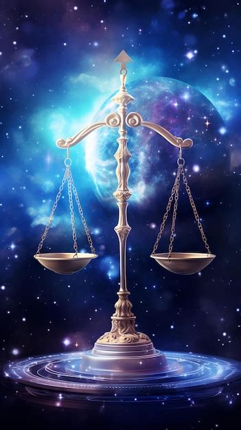 Premium Ai Image Zodiac Sign Libra In A Space Nebula Background