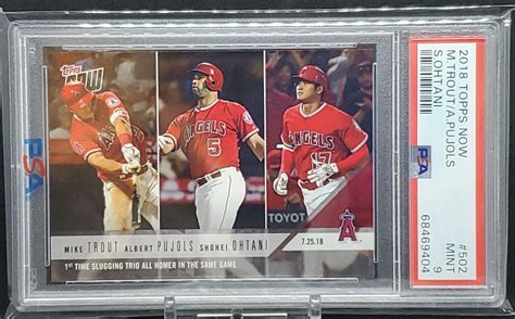 2018 Topps Now 502 Albert Pujols Mike Trout Shohei Ohtani Rc For