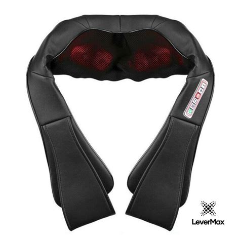 4d Шиацу масажор с ръкохватки 6 БУТОНА 16 МАСАЖНИ ГЛАВИ Black Edition