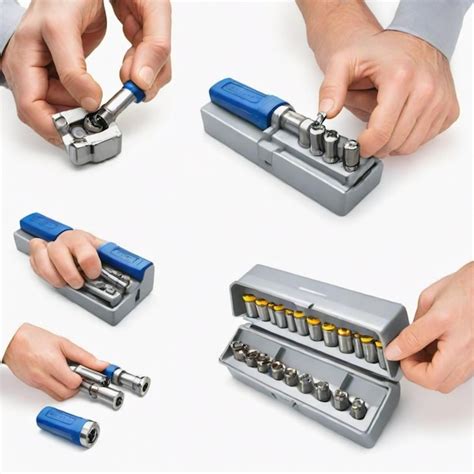 Person Using A Socket Set Detailed Vector Set Premium AI Generated Vector
