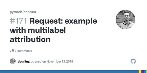 Request Example With Multilabel Attribution · Issue 171 · Pytorch