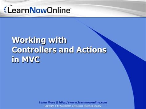 Working With Controllers And Actions In Mvc