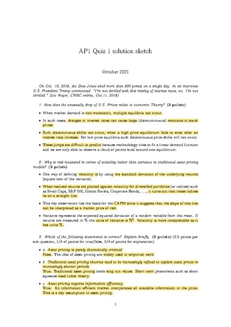 Quiz 1 Solution Gehrig Ap1 Quiz 1 Solution Sketch October 2021 On