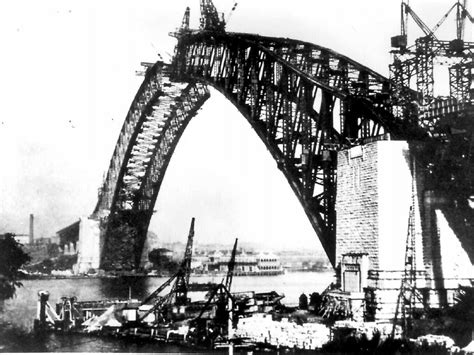 Sydney Harbour Bridge Under Construction Sydney Harbour Bridge Harbor Bridge Harbour