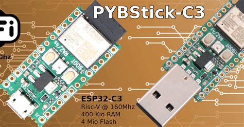 Pybstick C3 Un Esp32 C3 Aux Dimensions Dun Boitier Dil Mchobby