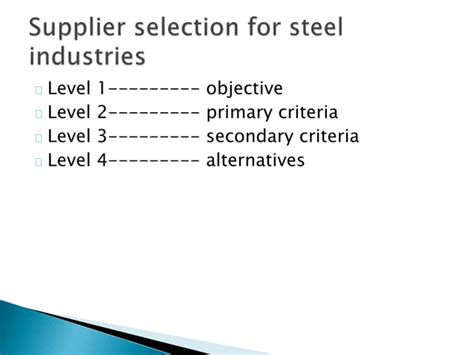 Supplier Selection Using Ahp Ppt