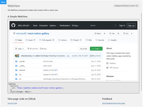 Add Webview Page By Chiaramooney · Pull Request 64 · Microsoftreact