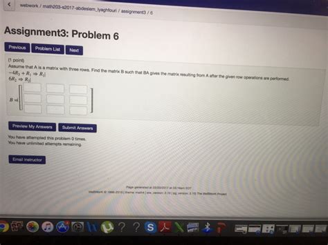 Solved Assume That A Is A Matrix With Three Rows Find The