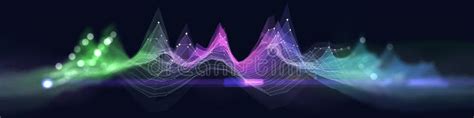 abstract background color graph from chaotic polygons dots and lines