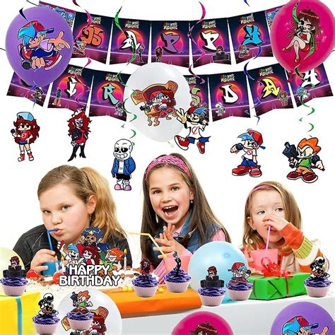 Friday Night Funkin Birthday Decorations Kit 50 Pcs Friday Night