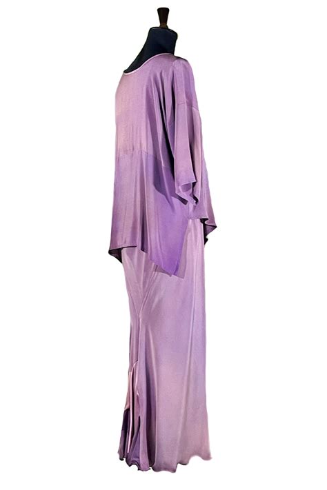 Pink Sage Two Piece With Tricia Eccentric Top And Slim Bias Skirt Luxury Shop Of Art By