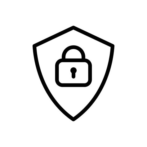 Shield With Lock 2FA Two Factor Authentication Concept Icon In Line