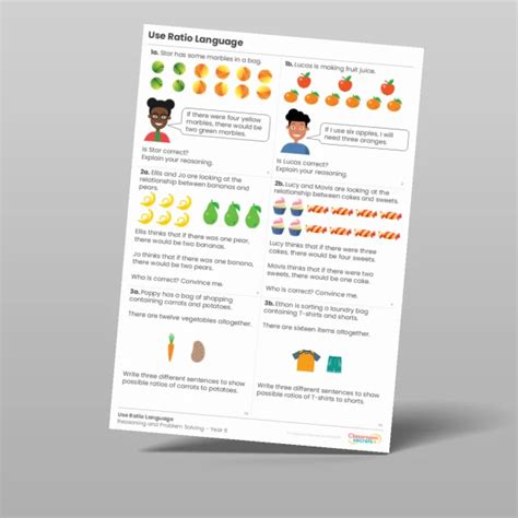 year 6 calculate ratio reasoning and problem solving resource