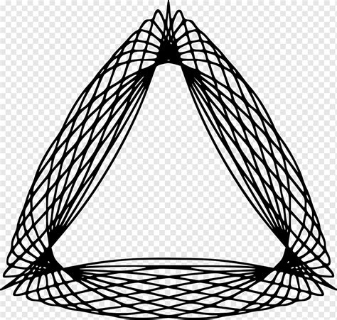 Triangle Geometric Spirograph Decoration Abstract Pattern Png
