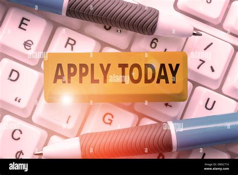 Text Caption Presenting Apply Today Business Overview To Request Something Mainly In Writing Or