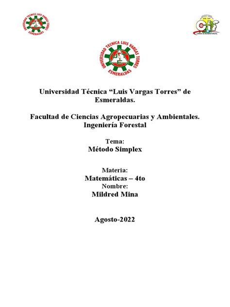 Me To Do Simplex Pdf Matriz Matemáticas Matemáticas Aplicadas