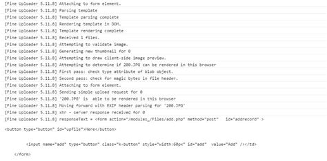 fine uploader fineuploader failed in the request to endpoint and the