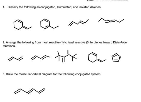 Solved 1 Classify The Following As Conjugated Cumulated
