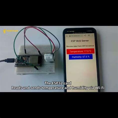Send Data Measured By Dht22 Sensor Connected To Esp32 Via Wifi