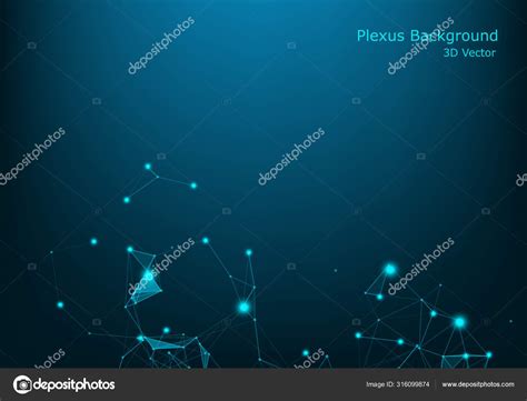 Abstract Vector Illuminated Particles And Lines Plexus Effect Stock Vector By Peacedeposit