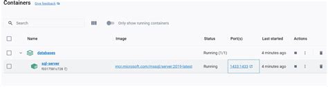 Cannot Connect To Sql Server On Docker Container Stack Overflow