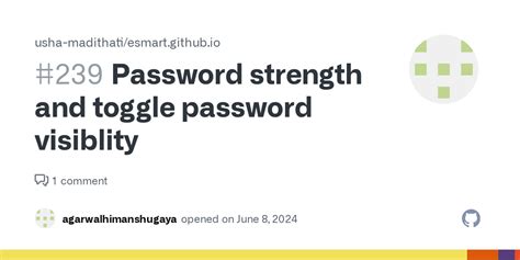 password strength and toggle password visiblity · issue 239 · usha