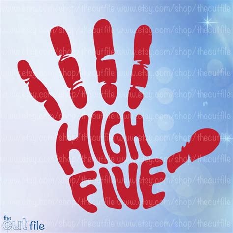 High Five Svg Eps Jpeg Dxf Digital File For Cutting