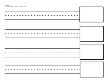 Free Writing Template With Lines And A Picture Box By Ru S Resources