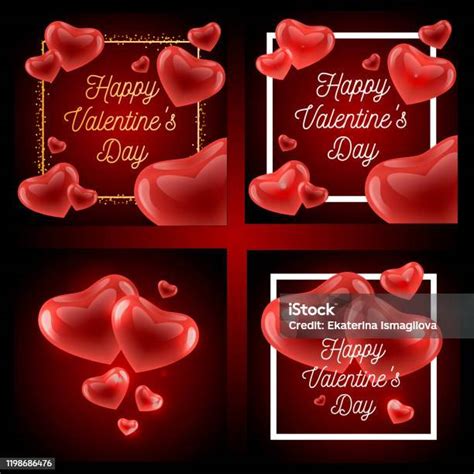 발렌타인 데이 디자인 요소에 대한 발렌타인 포스터 카드 배너 편지 슬로건 벡터 요소 타이포그래피 러브 하트 배경 주제에 대한 스톡 벡터 아트 및 기타 이미지 Istock