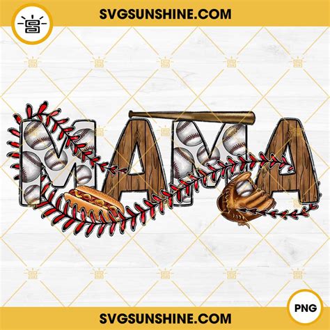 Baseball Mama Png File Designs