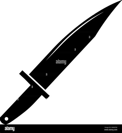 Hunting Knife Or Dagger Silhouette Icon Editable Vector Stock Vector