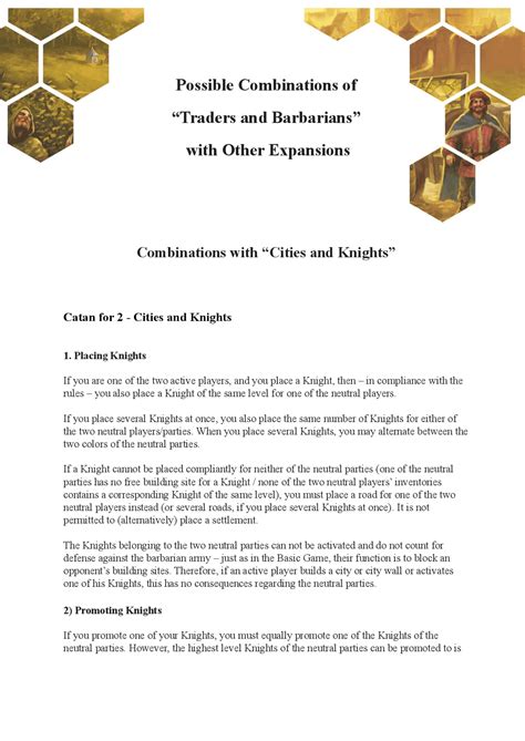 Catan For 2 Exams Game Theory Docsity