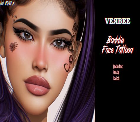 Second Life Marketplace Vb Baddie Face Tattoo