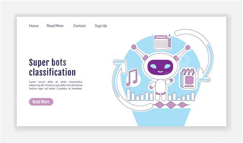 Flat Silhouette Vector Template For Personal Virtual Assistant Homepage