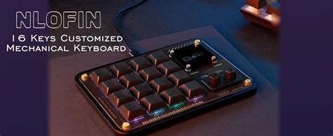 Amazon NLOFIN Double Knob Custom Macro Pad Programmable Designer Mini Keyboard Keys With