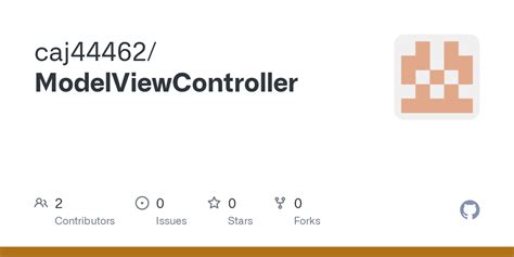 Github Caj44462modelviewcontroller